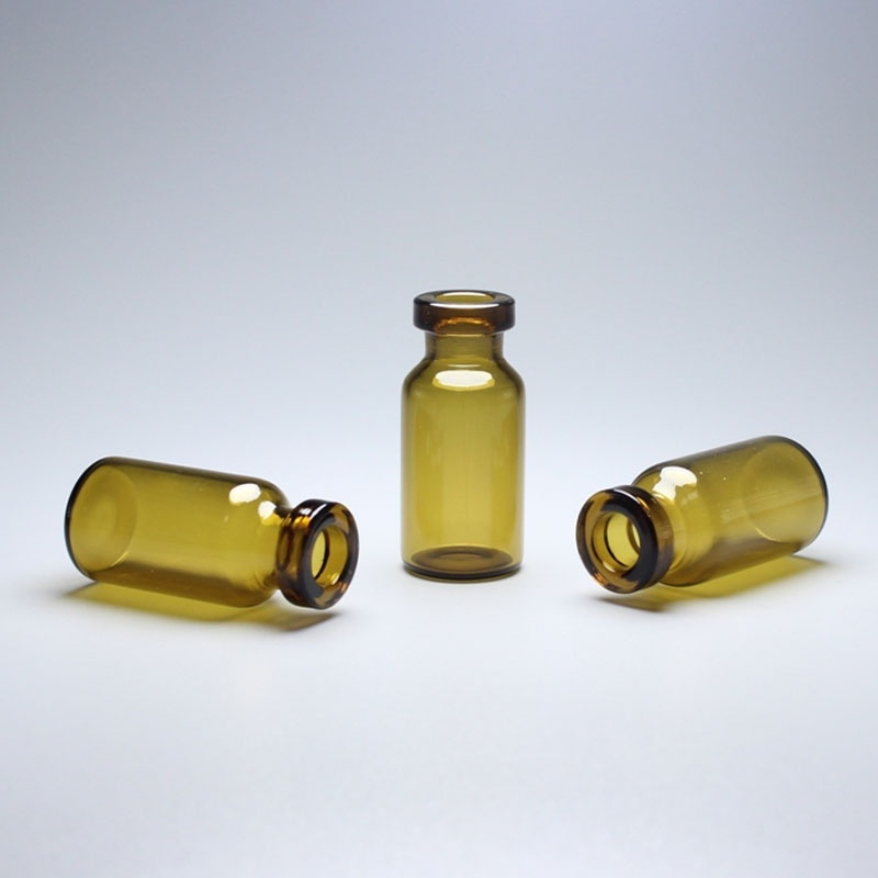 3ml Amber Tiny Empty Borosilicate Glass Vials for Medicine Use